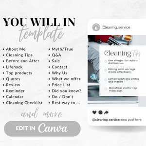 Cleaning Business Instagram Templates | 150 Cleaning Service Instagram ...
