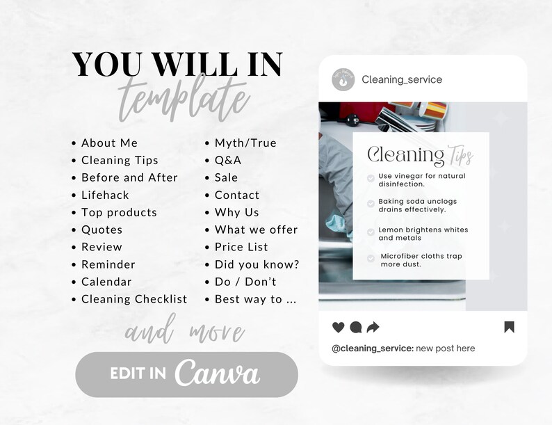 Cleaning Business Instagram Templates | 150 Cleaning Service Instagram ...