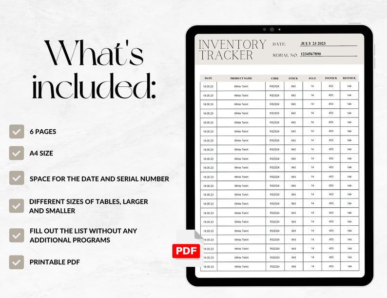 Track Inventory for Small Business, Inventory Tracker, Inventory Log ...