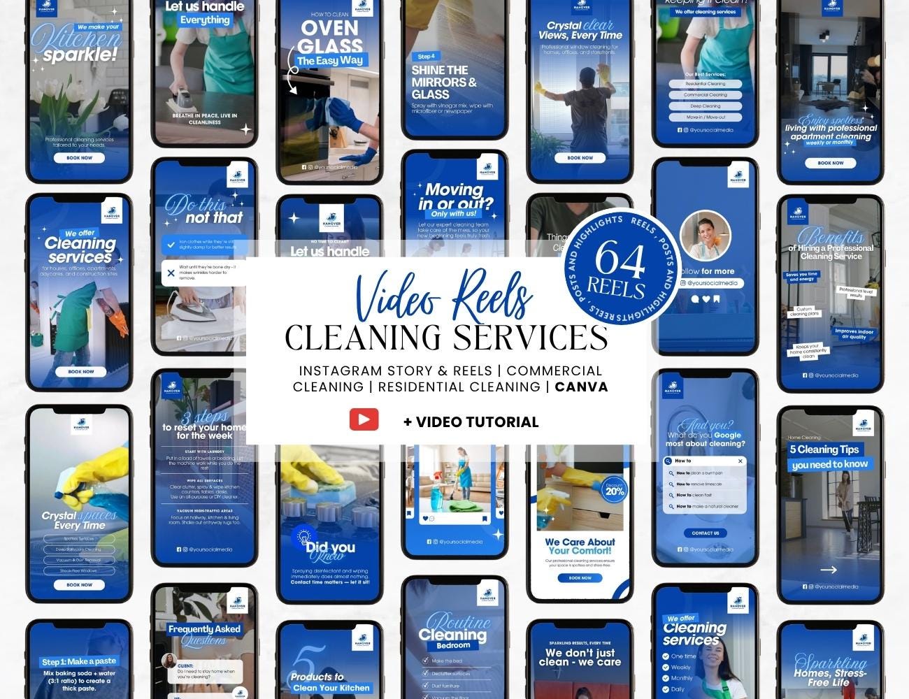 Cleaning Business Video Reels Templates, Cleaning Services Reels ...