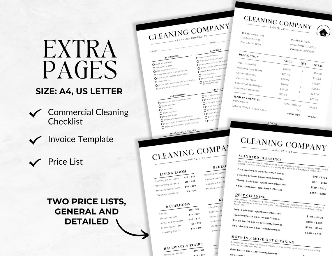 Cleaning Service Forms Bundle Cleaning Intake Form - Etsy