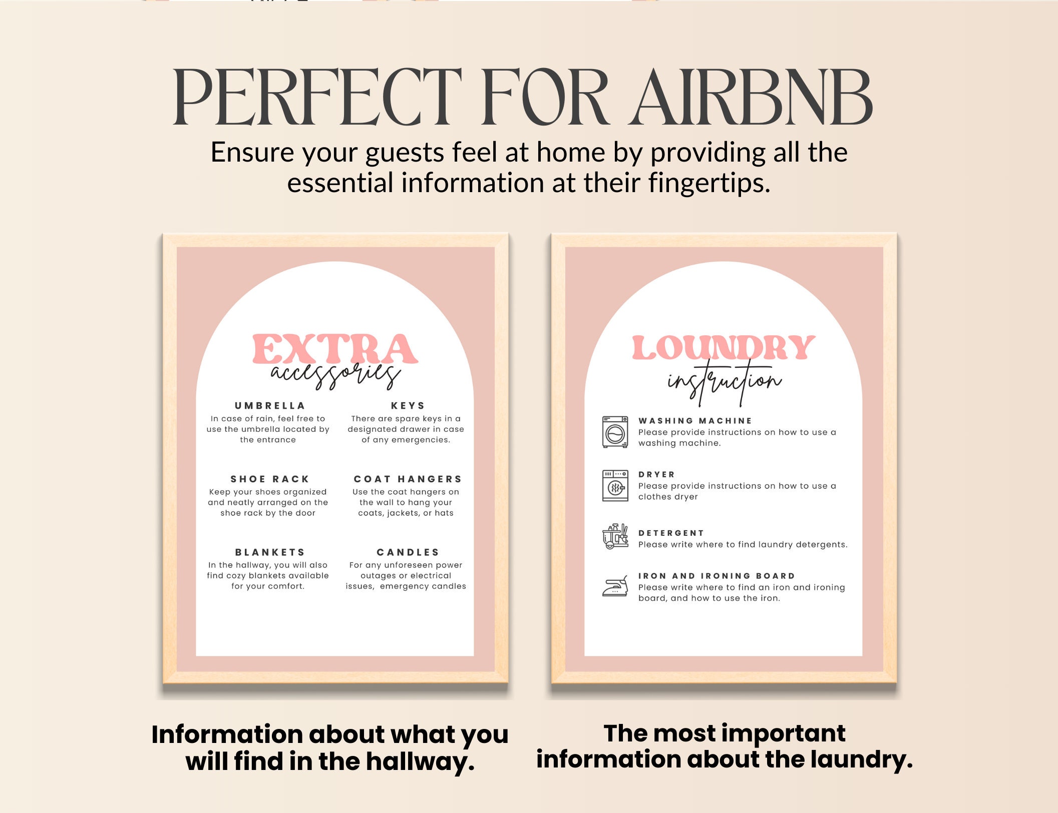 Airbnb Sign Bundle Template, Airbnb Signage, Signs for Rental Home ...