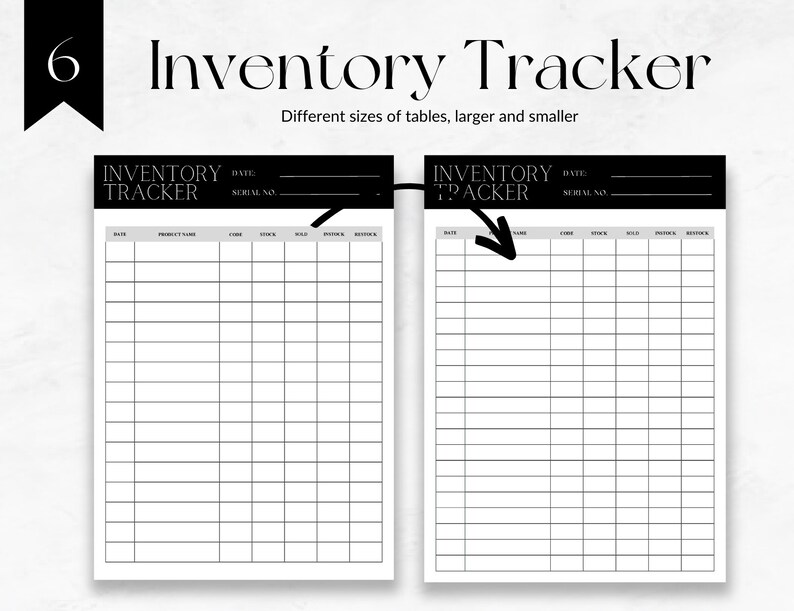 Inventory Tracker, A4 Inventory Log Printable, Daily Sales Log Editable ...