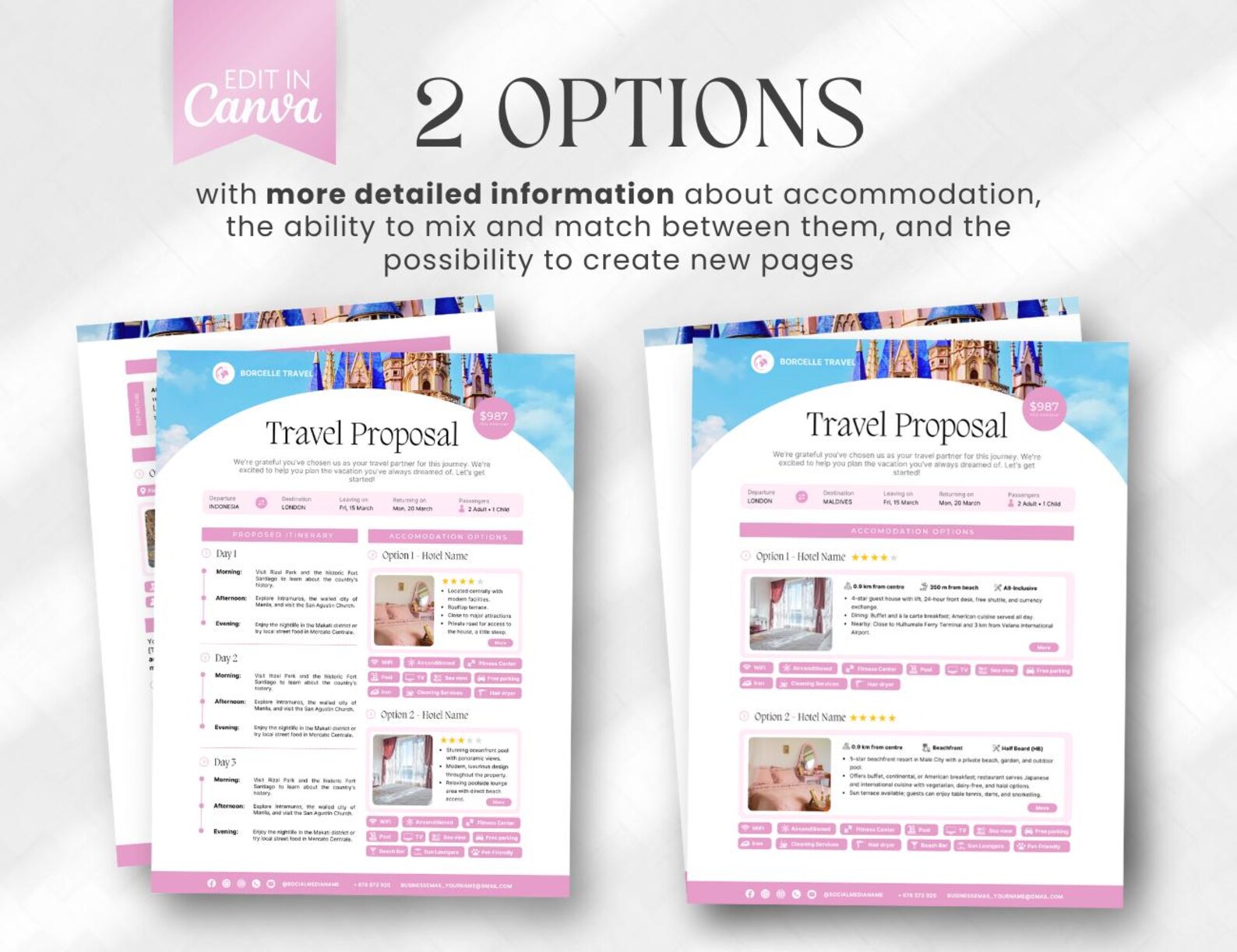 Travel Agent Proposal Template, Travel Advisor Marketing Forms, New ...