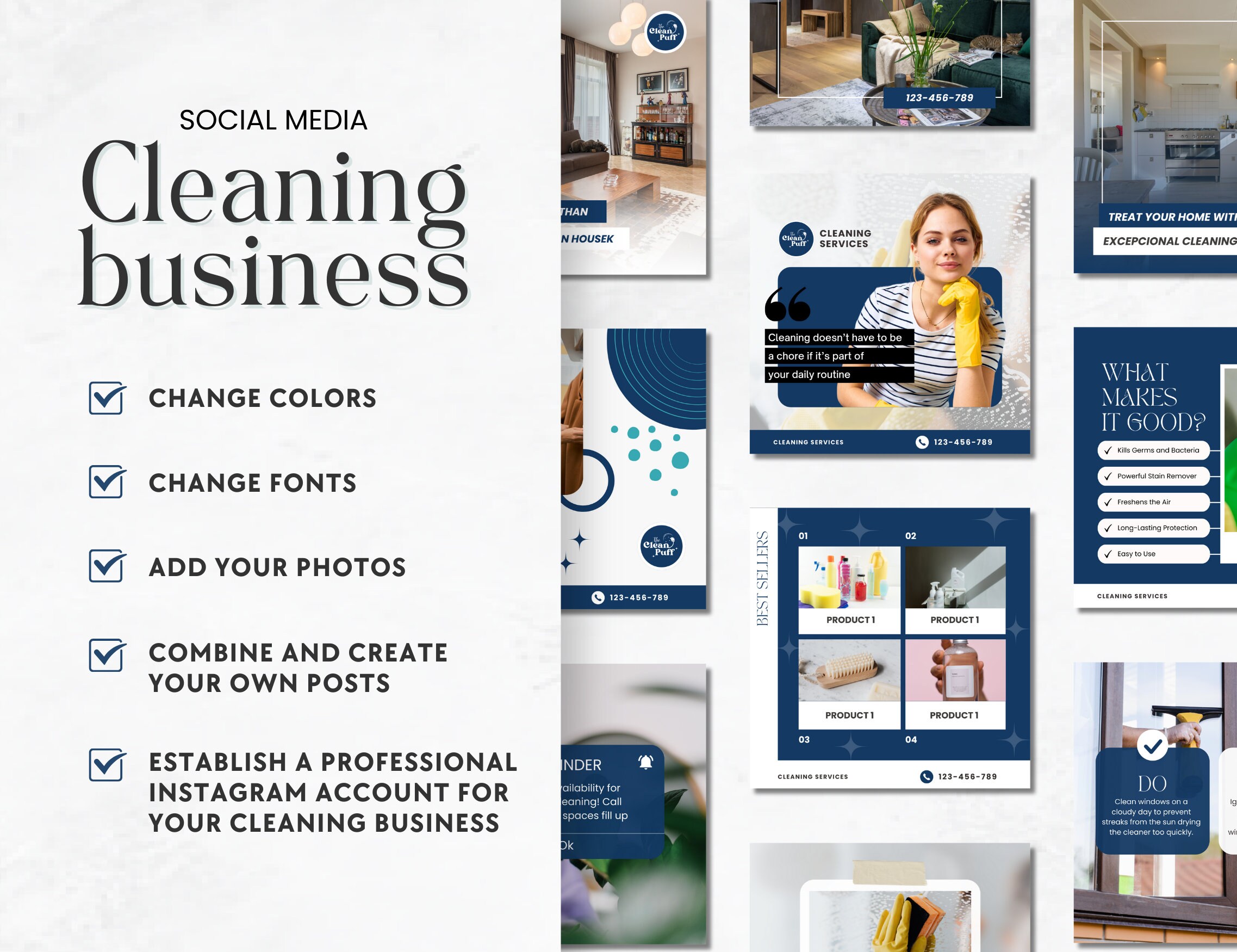 Cleaning Business Instagram Templates Cleaning Service Instagram Post ...