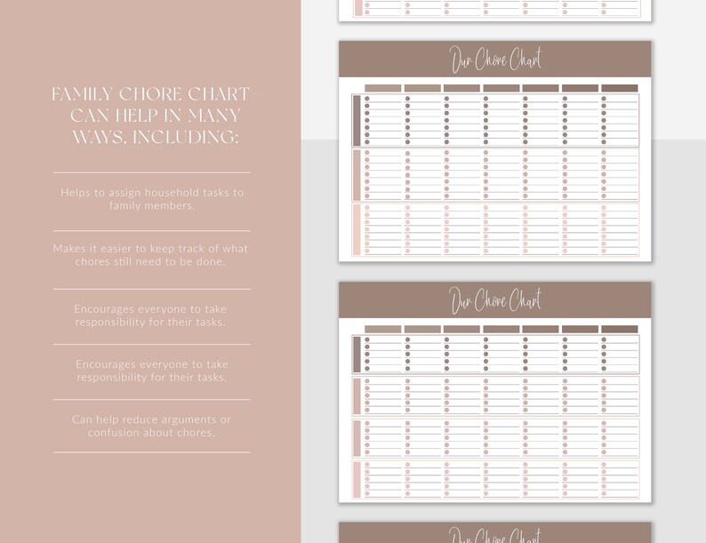 Responsibility Chore Chart for Kids and Adults: Organize Your Life With ...