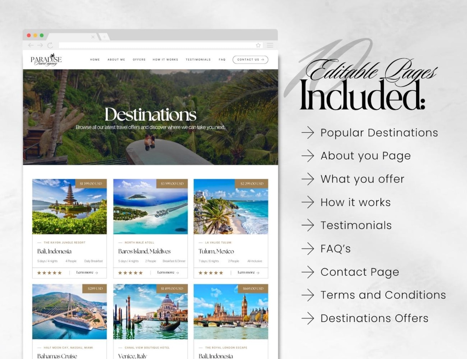 Travel Agent Website Template , Travel Agency Marketing, Travel Agency ...