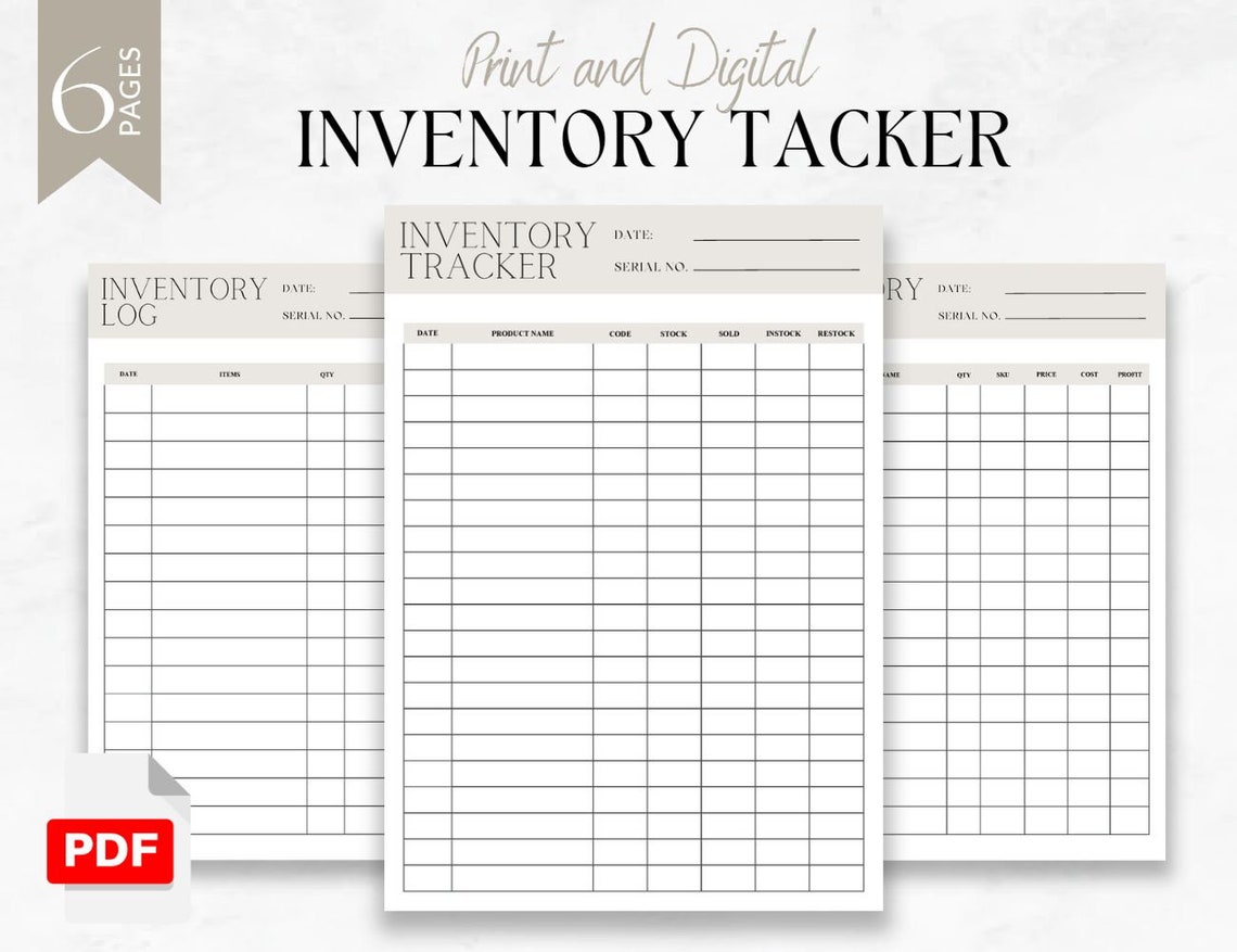 Track Inventory for Small Business, Inventory Tracker, Inventory Log ...