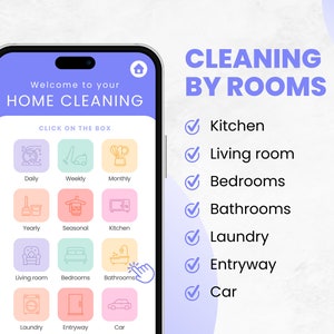 Digital Cleaning Schedule: Interactive Household Planner (canva, PDF ...
