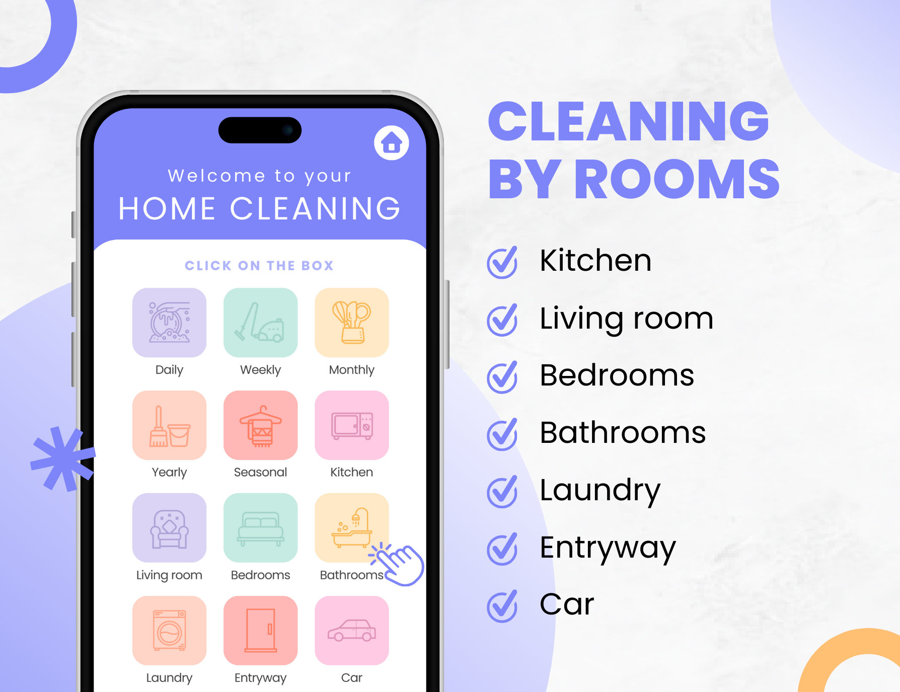 Digital Cleaning Schedule, Interactive Cleaning Checklist, Household ...