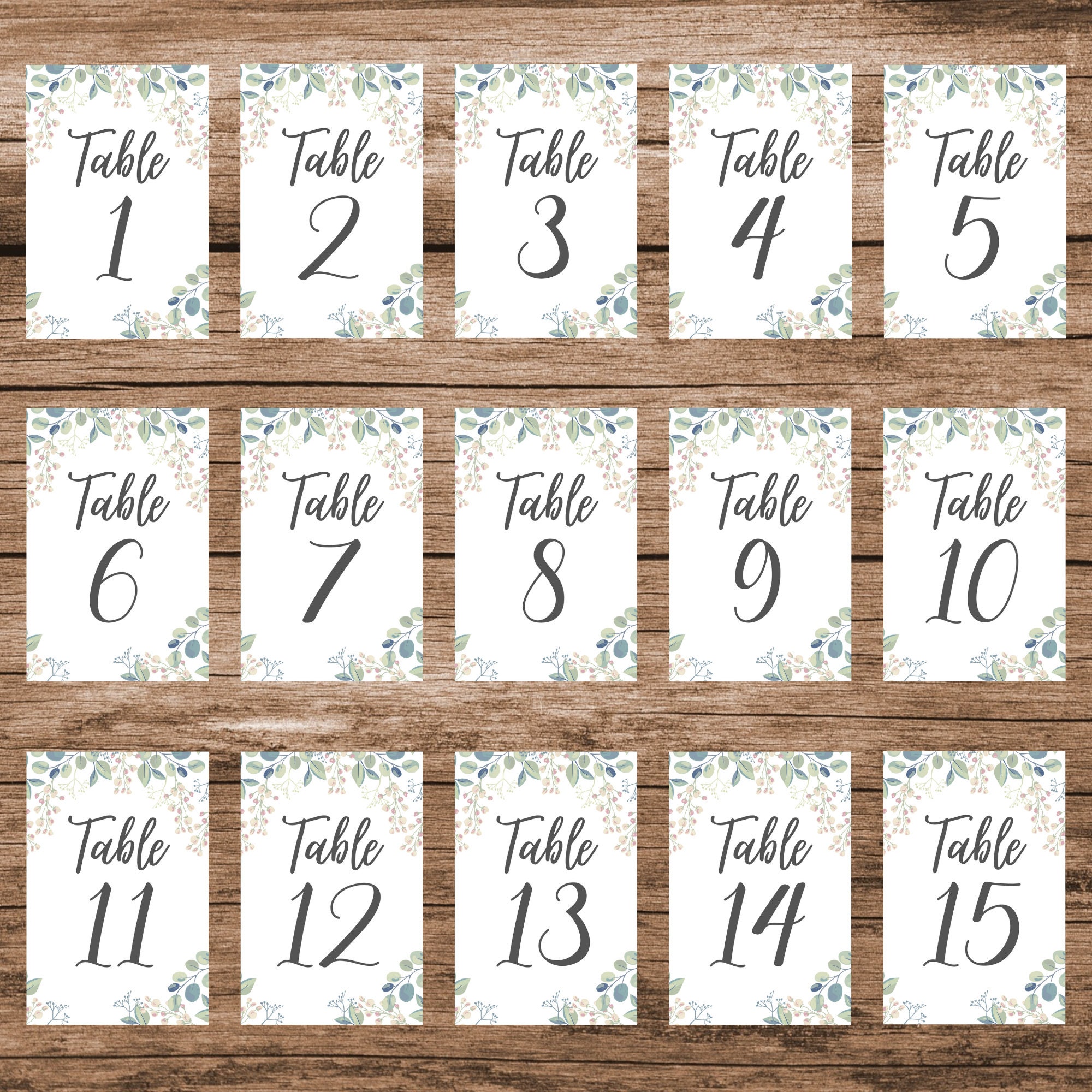 Números de mesa imprimibles, Números de mesa, Números de mesa de boda ...