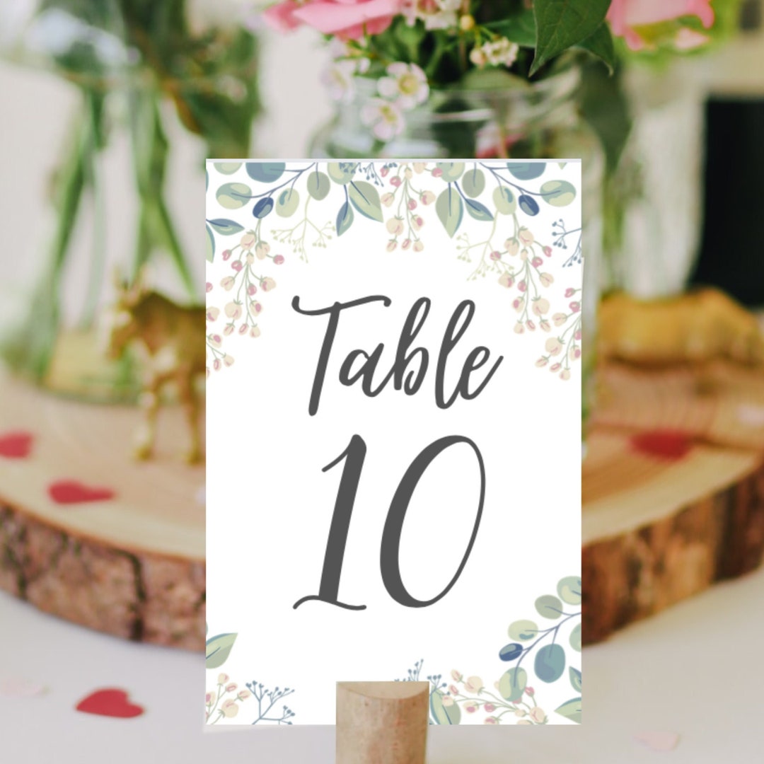 Table Numbers Printable, Table Numbers, Wedding Table Numbers, Special ...