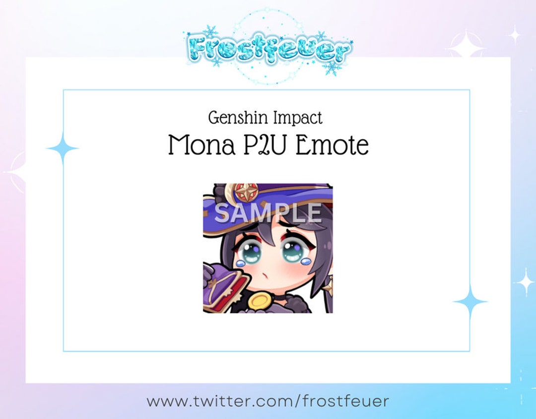 P2U Emote - Genshin Impact - Mona Broke (for Twitch/discord/youtube) - Etsy