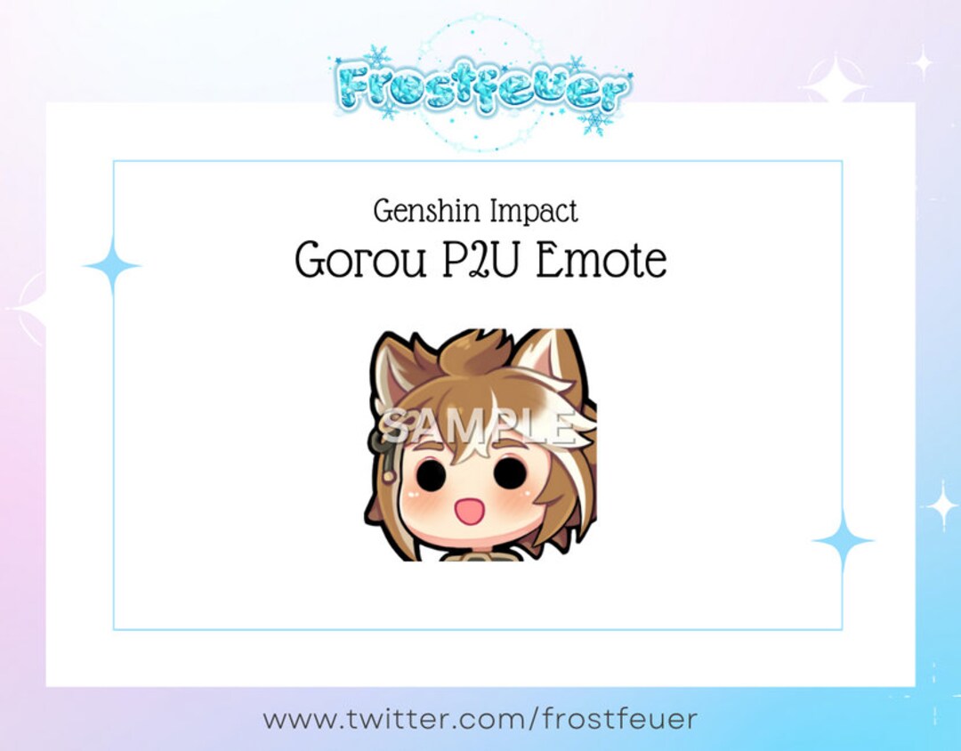 P2U Emote - Genshin Impact - Gorou Surprise (for Twitch/discord/youtube ...