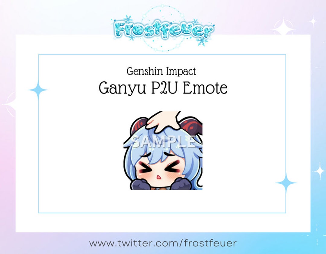 P2U Emote - Genshin Impact - Ganyu Headpat (for Twitch/discord/youtube ...