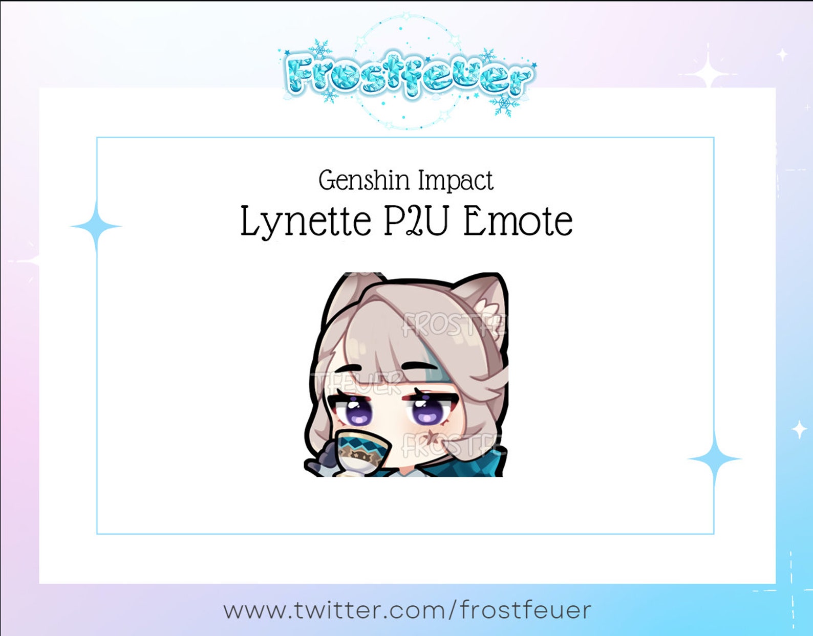 P2U Emote - Genshin Impact - Lynette Sip (streamer Premade Emote for ...