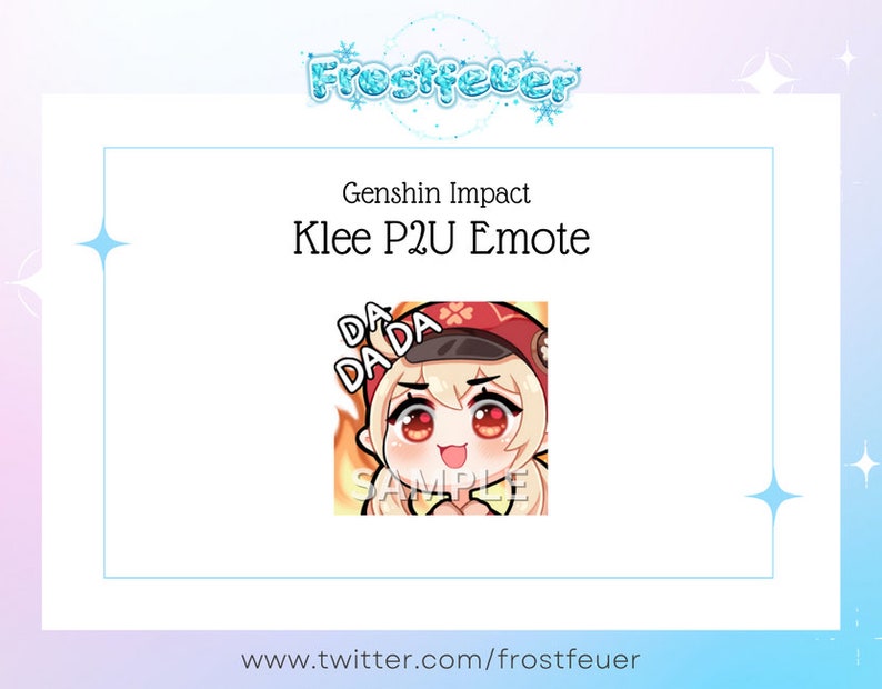P2U Emote Genshin Impact Klee Disaster for - Etsy