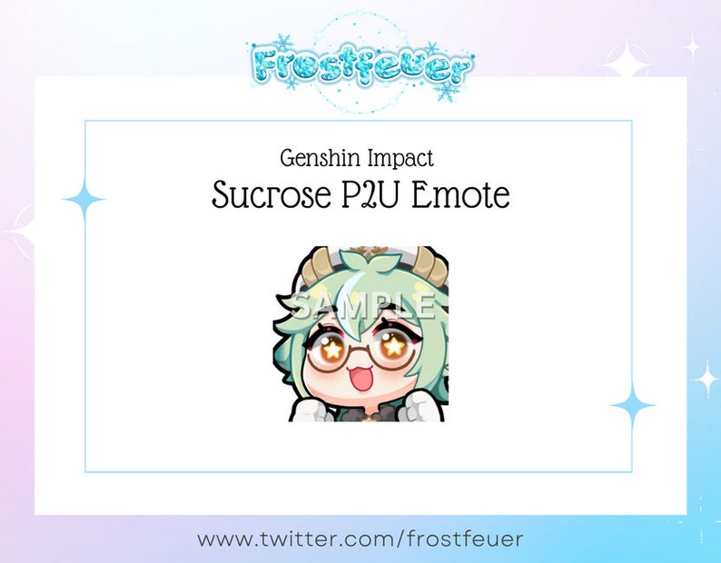 P2U Emote Genshin Impact Sucrose Wow for Twitch/discord/youtube - Etsy