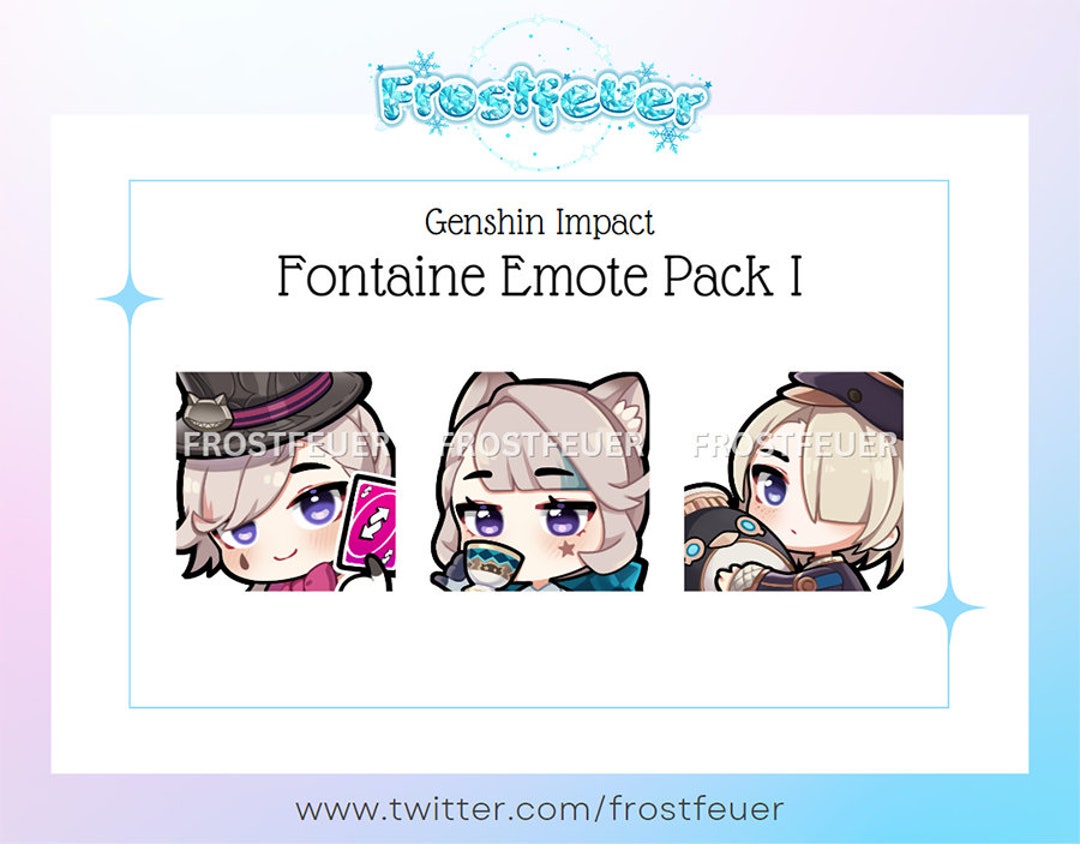 P2U Emote Pack - Genshin Impact Emotes - Fontaine Emote Pack (lyney ...