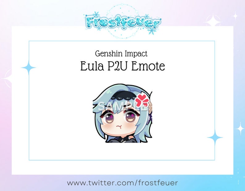 P2U Emote Genshin Impact Eula Pout for Twitch/discord/youtube - Etsy ...