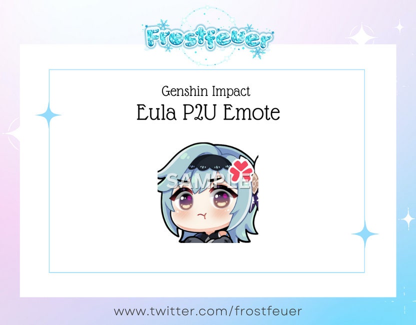 P2U Emote Genshin Impact Eula Pout for Twitch/discord/youtube - Etsy ...