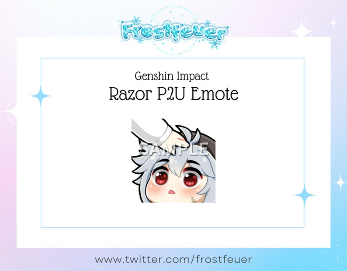 P2U Emote Genshin Impact Razor Headpat for Twitch/discord/youtube - Etsy