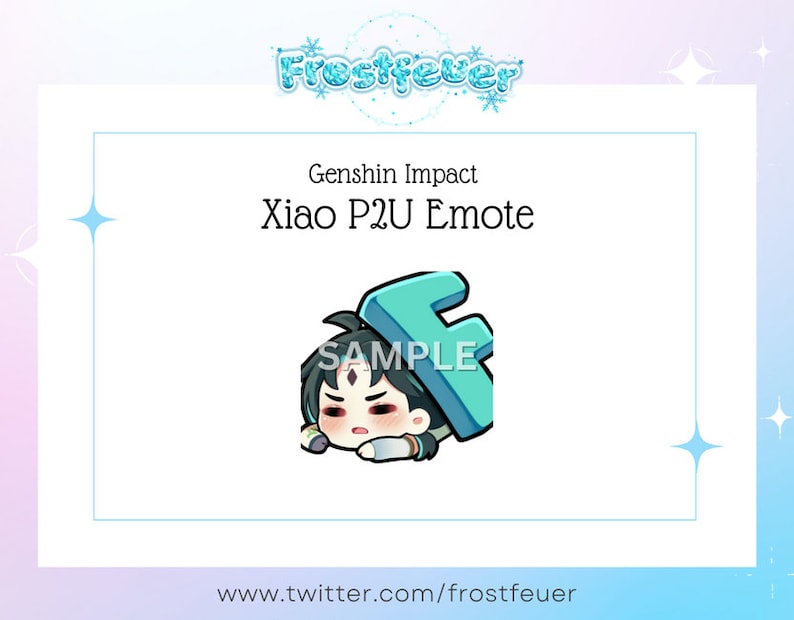 P2U Emote Genshin Impact Xiao F for Twitch/discord/youtube - Etsy