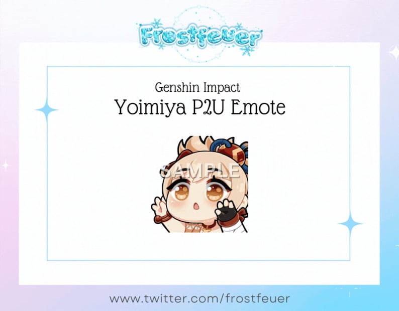 P2U Emote animated Genshin Impact Yoimiya Gimme for Twitch/discord - Etsy
