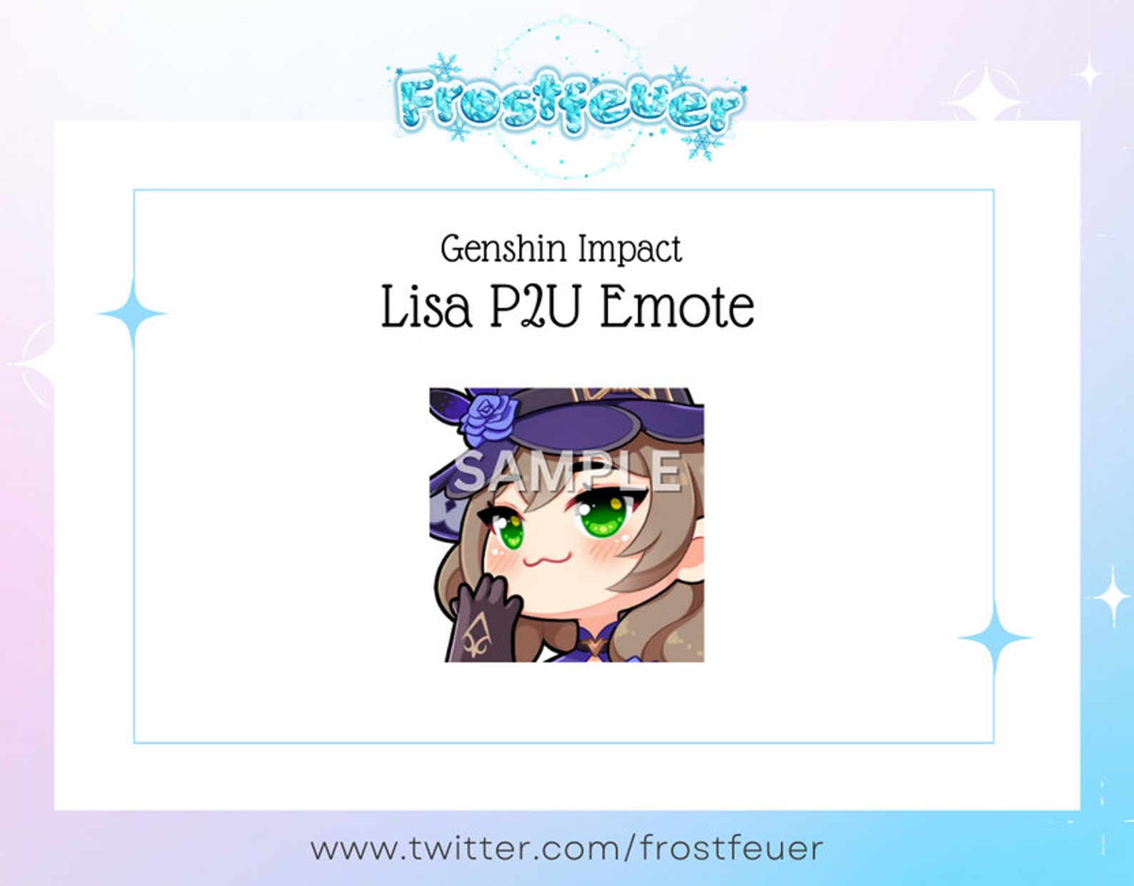 P2U Emote - Genshin Impact - Lisa Smug (for Twitch/discord/youtube) - Etsy