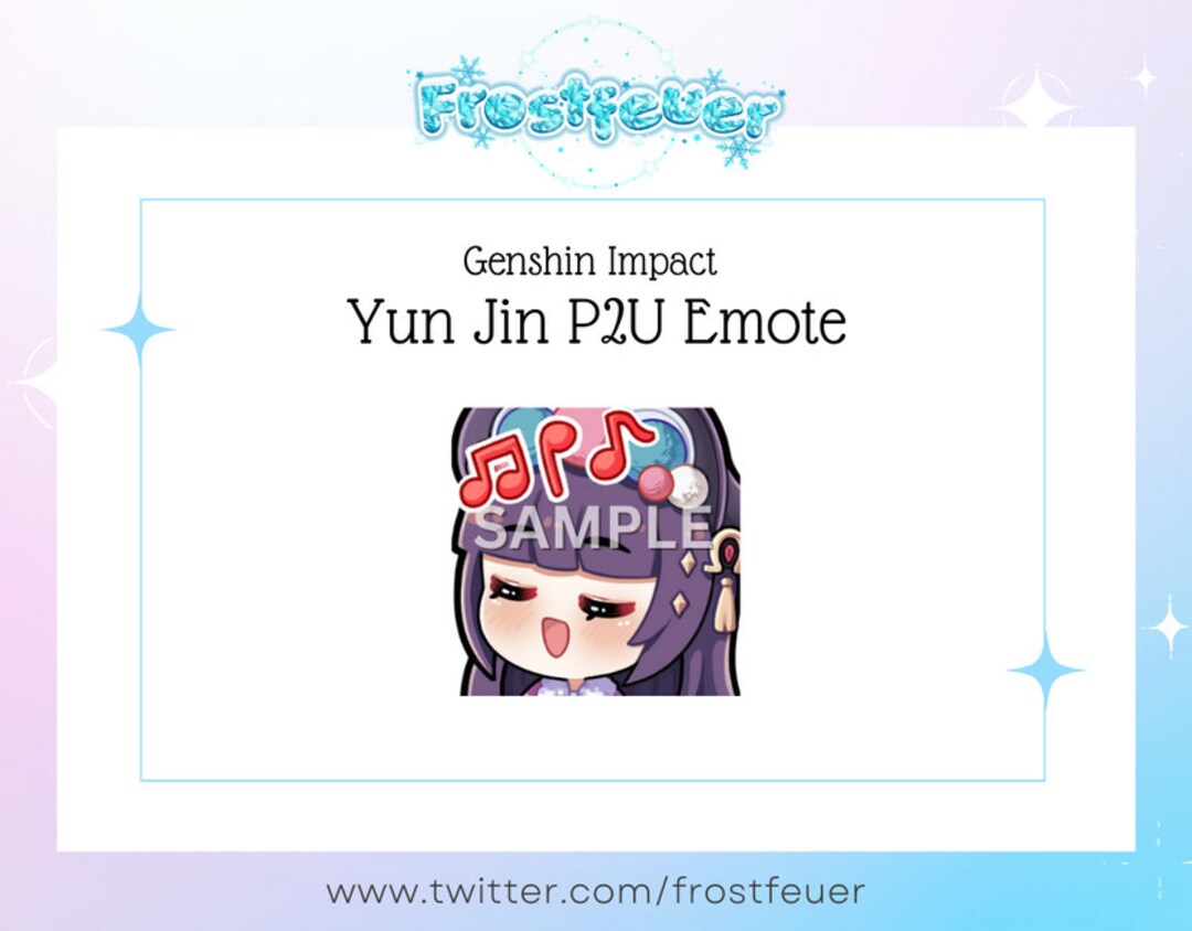 P2U Emote Genshin Impact Yun Jin Sing for Twitch/discord/youtube - Etsy