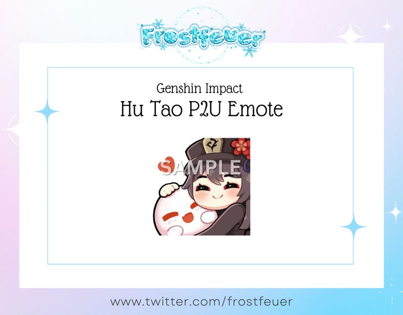 P2U Emote - Genshin Impact - Hu Tao Hug (for Twitch/discord/youtube) - Etsy