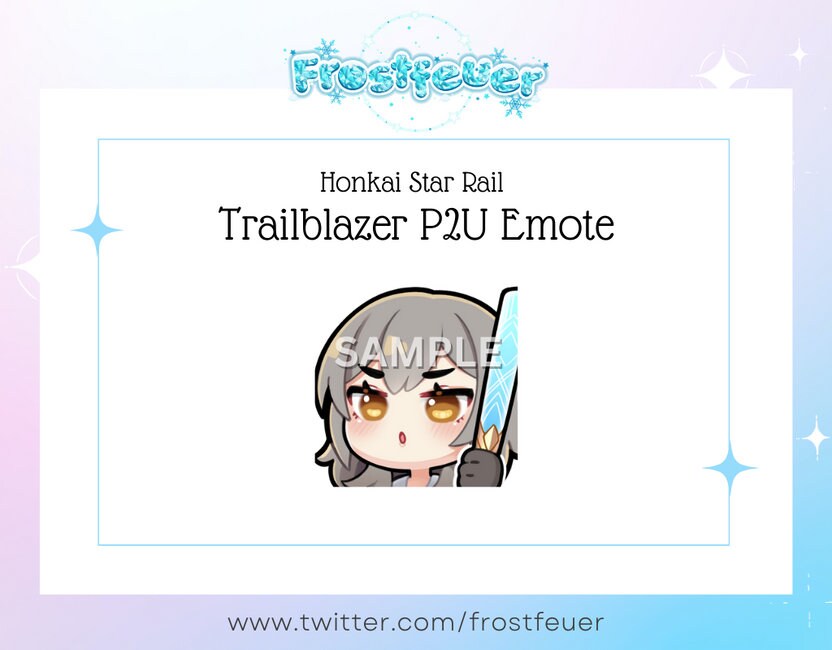 P2U Emote Honkai Star Rail Trailblazer Baseball Bat for Twitch/discord ...