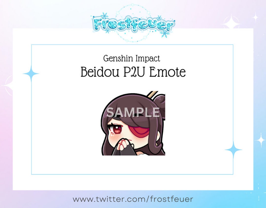 P2U Emote - Genshin Impact - Beidou Hmm (for Twitch/discord/youtube) - Etsy