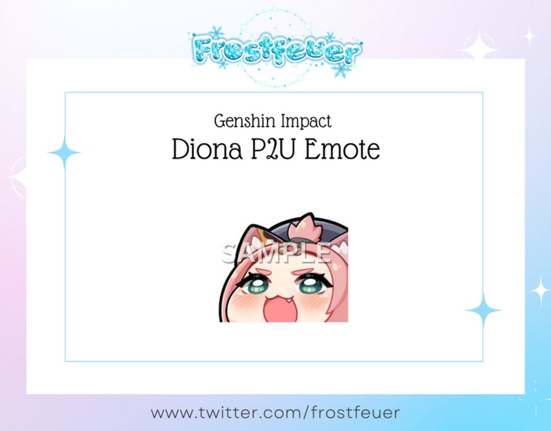 P2U Emote - Genshin Impact - Diona Ahh (for Twitch/discord/youtube) - Etsy