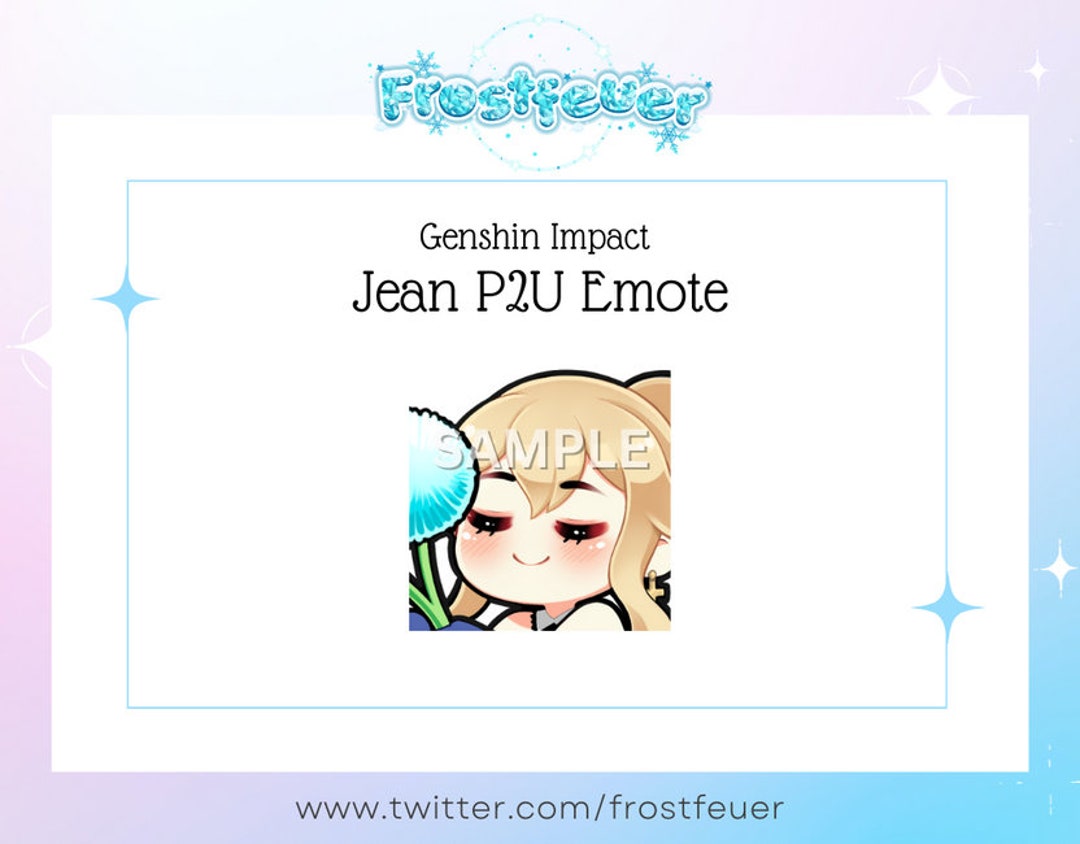 P2U Emote - Genshin Impact - Jean Dandelion (for Twitch/discord/youtube ...
