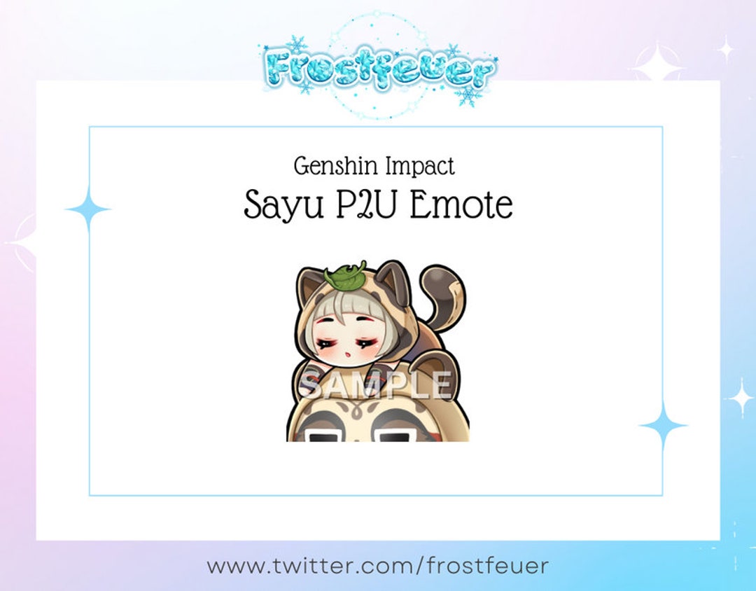 P2U Emote Genshin Impact Sayu Nap for Twitch/discord/youtube - Etsy