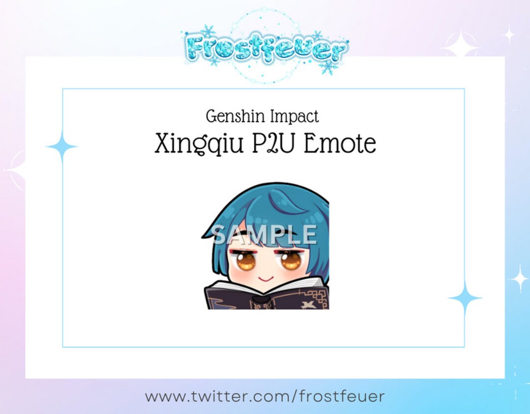 P2U Emote - Genshin Impact - Xingqiu Read (for Twitch/discord/youtube ...
