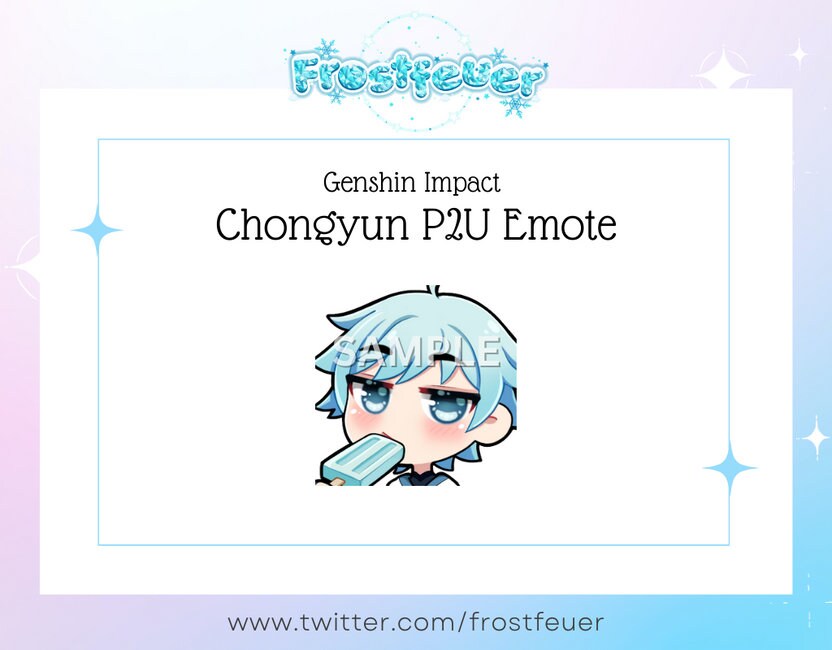 P2U Emote Genshin Impact Chongyun Icecream Popsicle for Twitch/discord ...