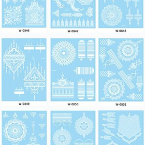 Temporary Henna Mendi Sticker Tattoos Eid Diwali Nikkah Parties Mehendi ...
