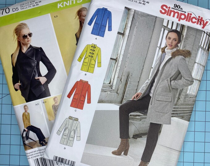 Simplicity Jacket and Coat Pattern BUNDLE, S 1070, S 8470 - Etsy