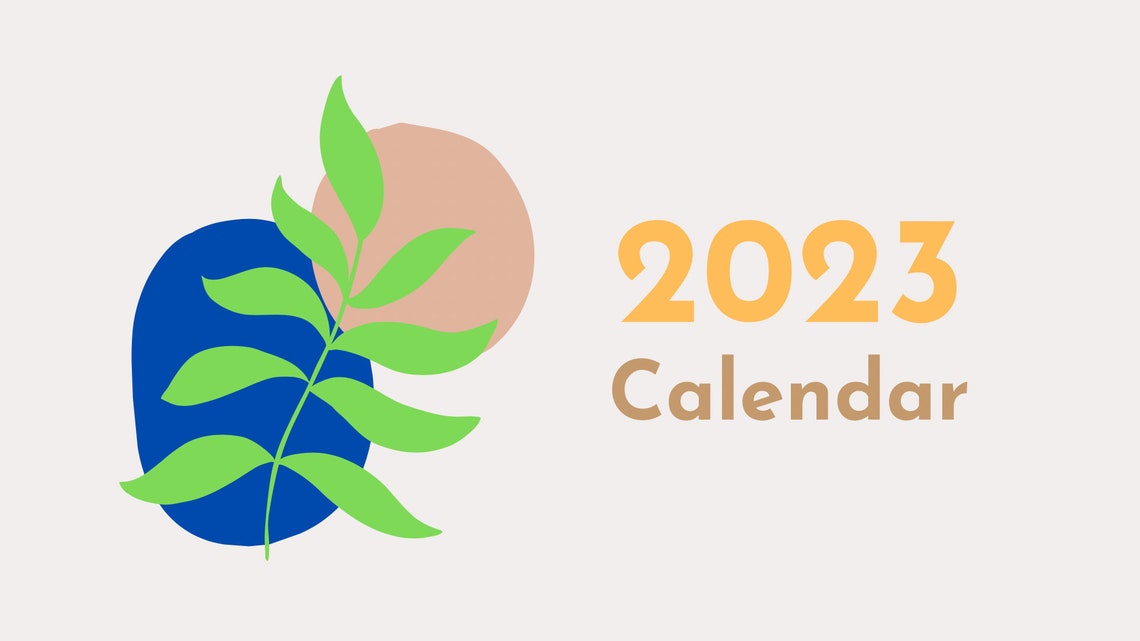 2023 Calendar, Printable, Minimalist Simple Calendar - Etsy