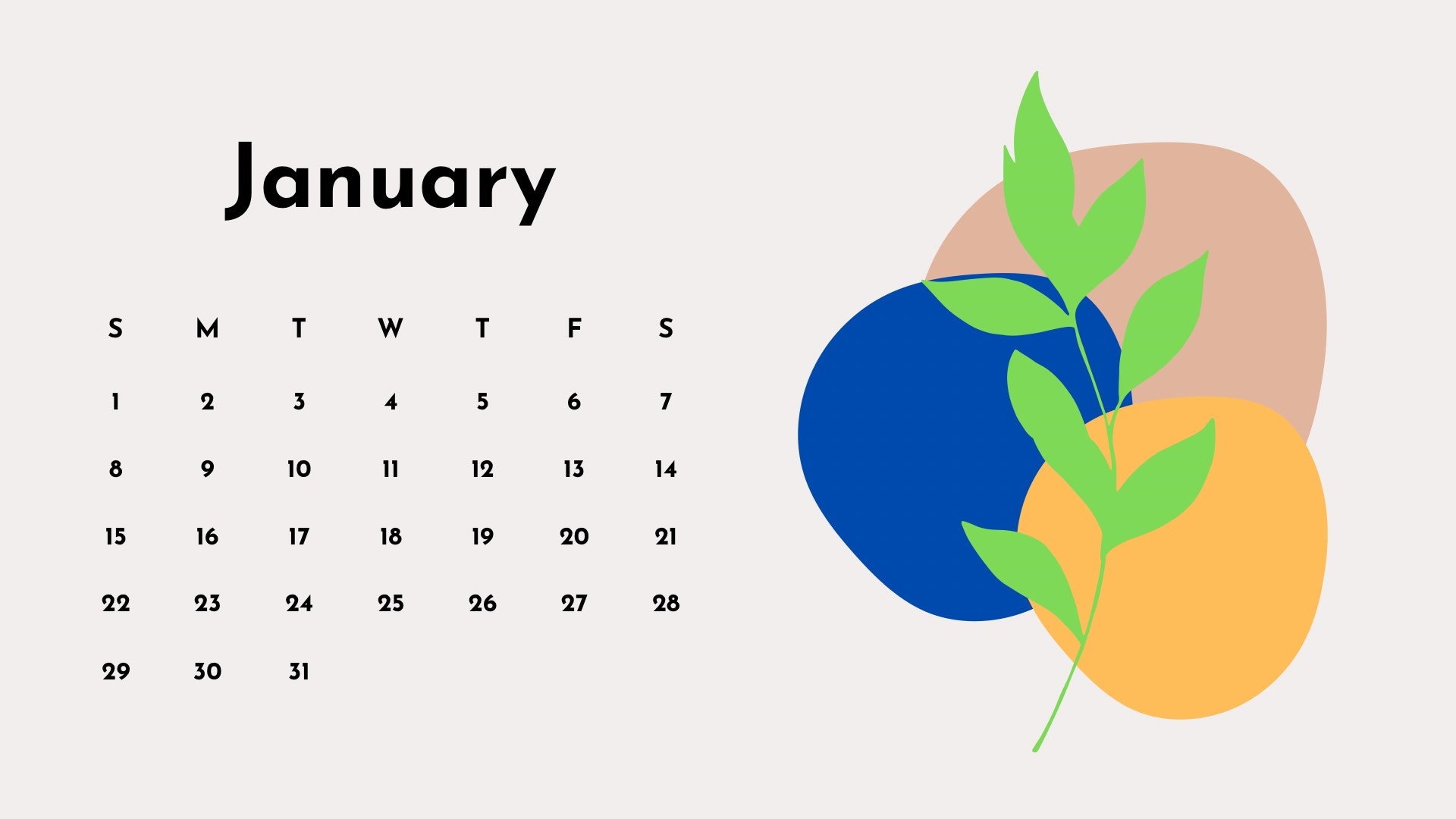 2023 Calendar, Printable, Minimalist Simple Calendar - Etsy