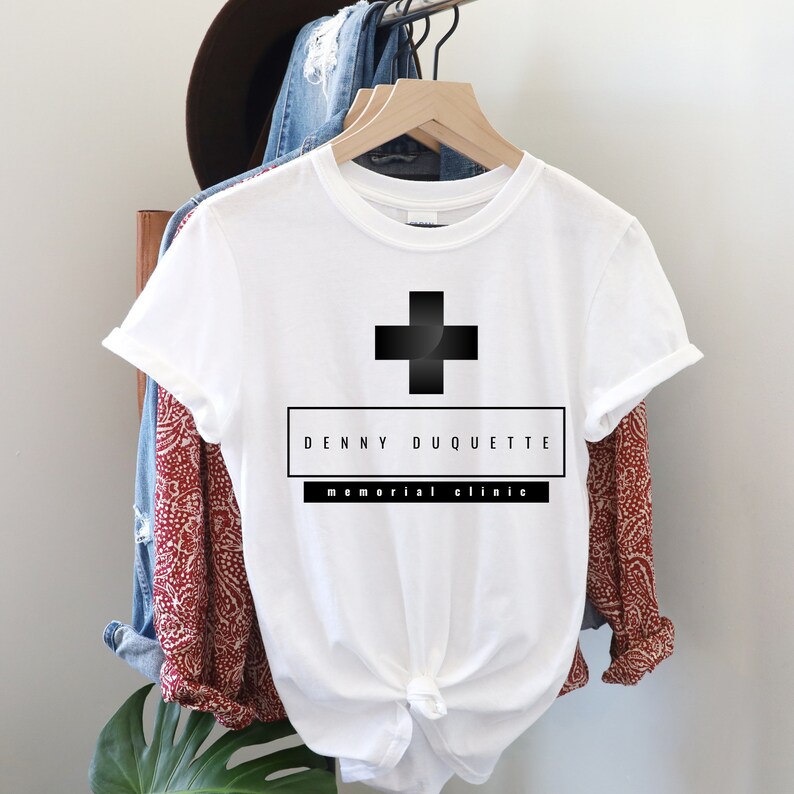 Denny Duquette Memorial Clinic Tee Shirt, Grey's Anatomy Apparel - Etsy