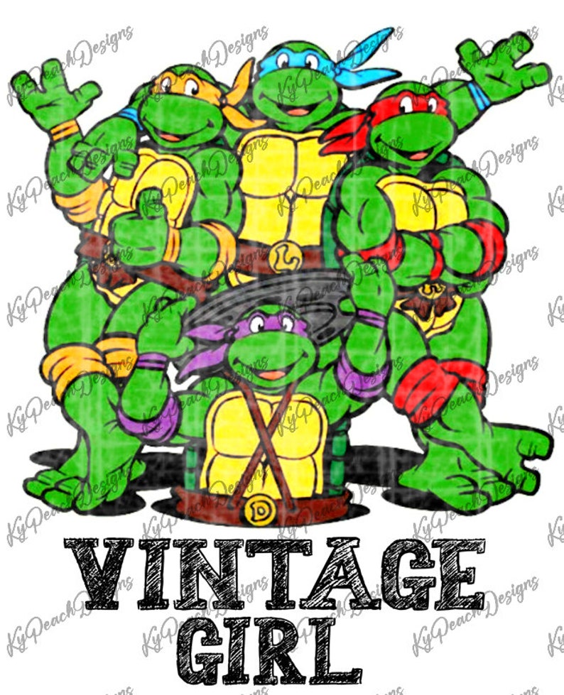 Vintage Girl Png Turtle Digital Download - Etsy