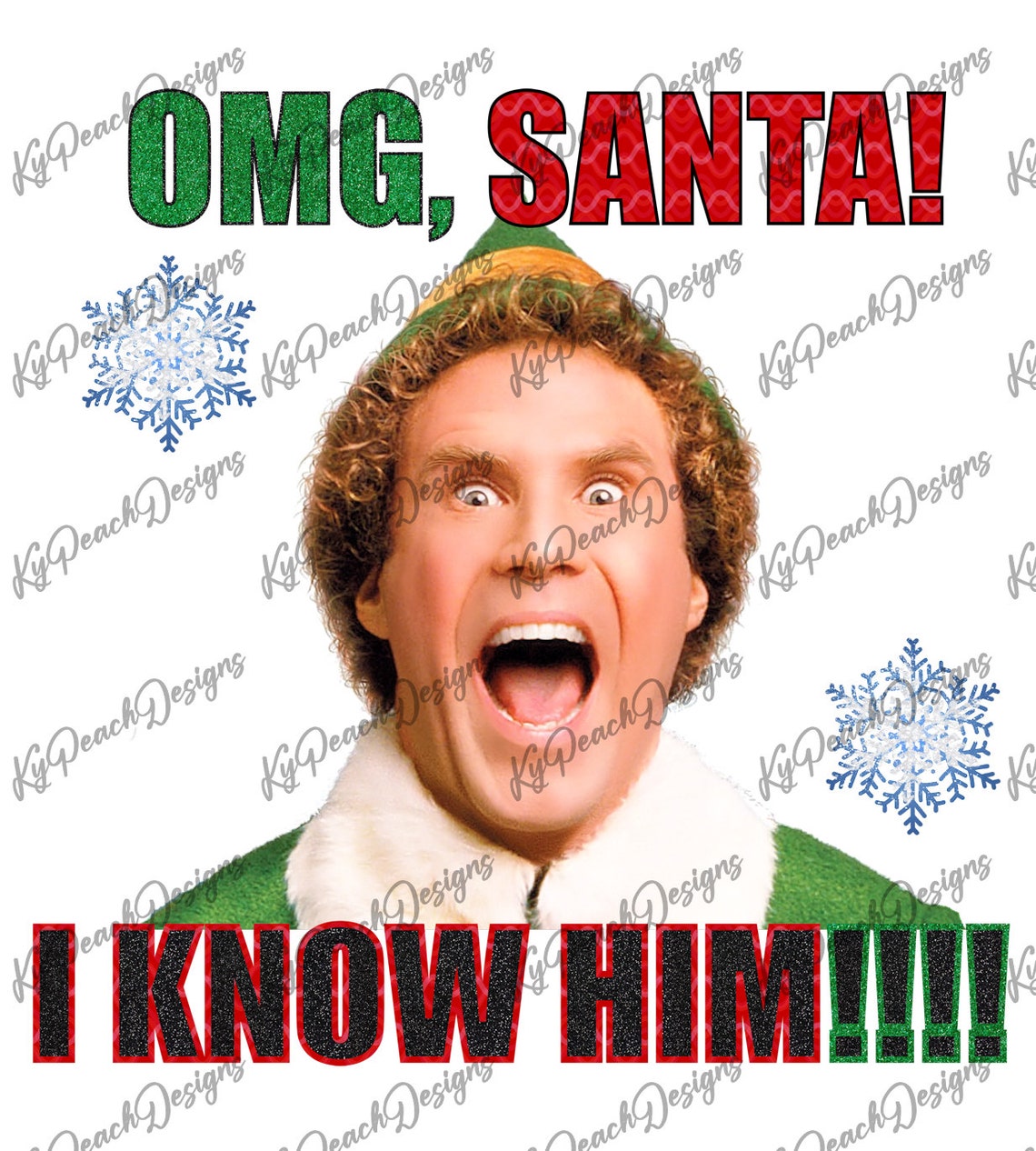 OMG SANTA I Know Him Png Digital Download File - Etsy