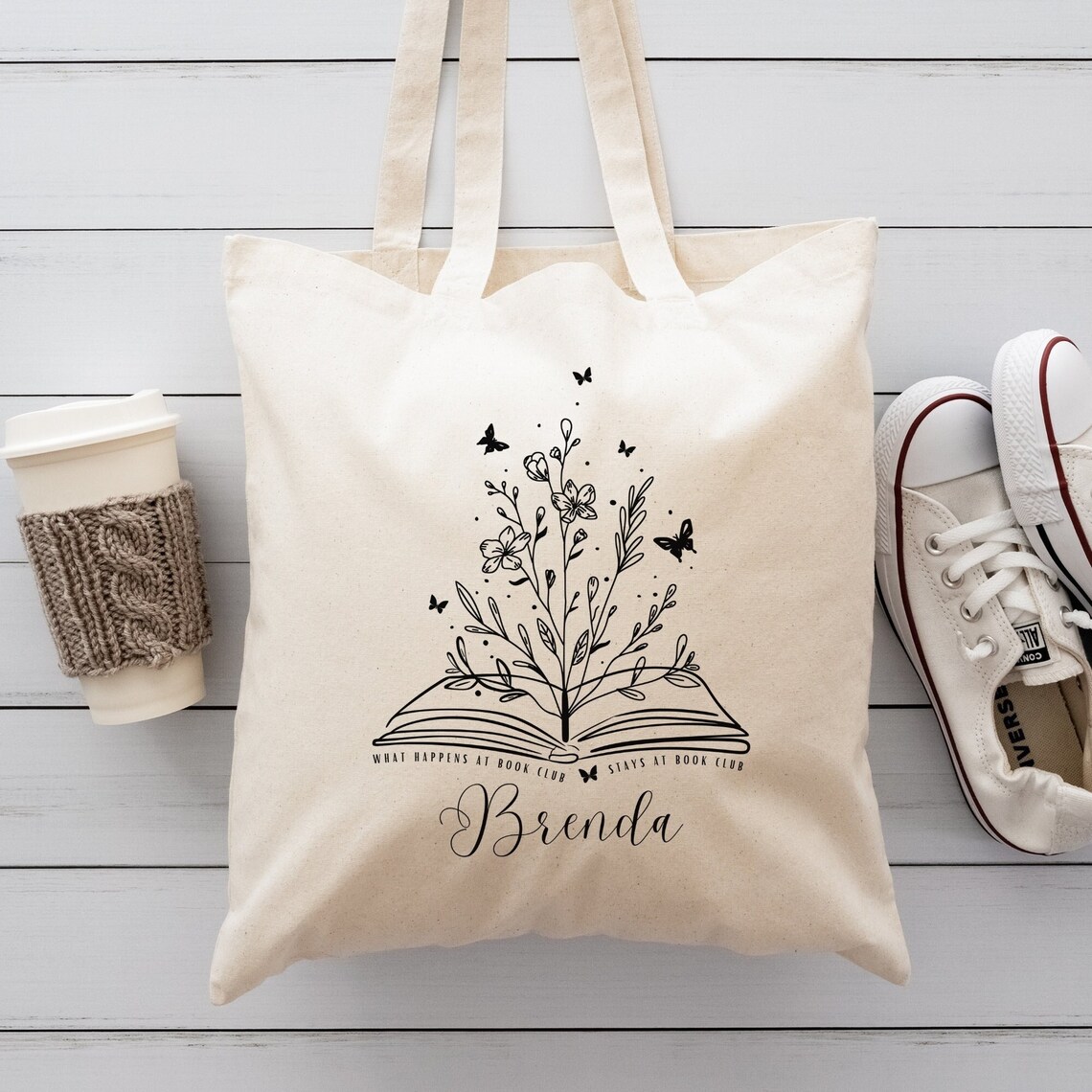 Personalized Book Club Tote Bag, Group Book Club Gift for Her, Women's ...