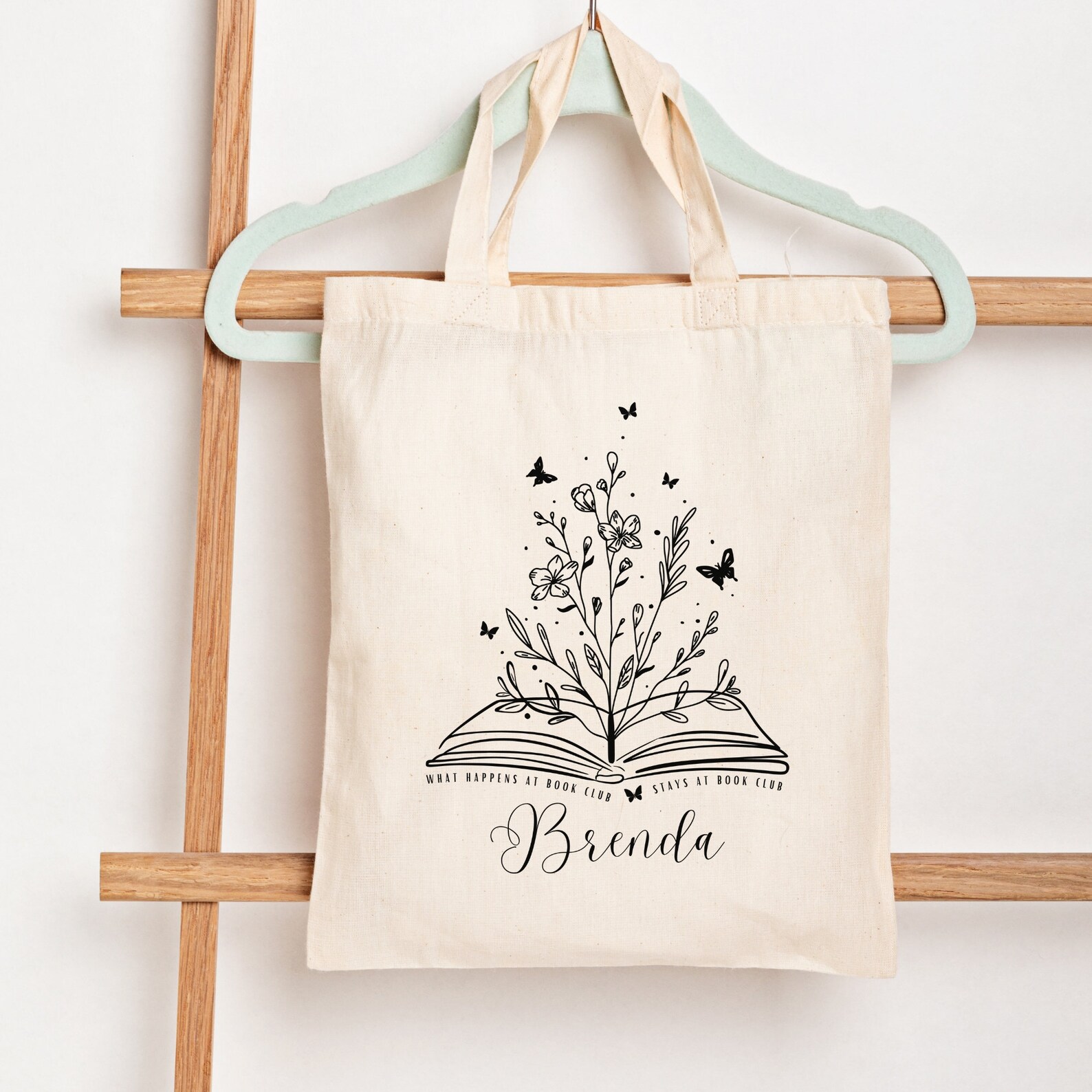 Personalized Book Club Tote Bag, Group Book Club Gift for Her, Women's ...