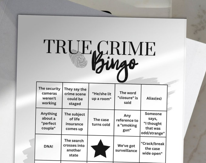 True Crime Bingo - Etsy