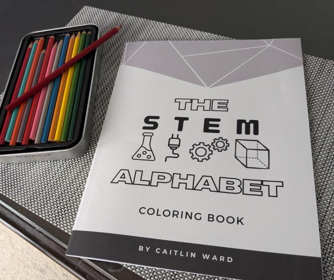 The STEM Alphabet Coloring Book - PRINTED BOOK - Etsy