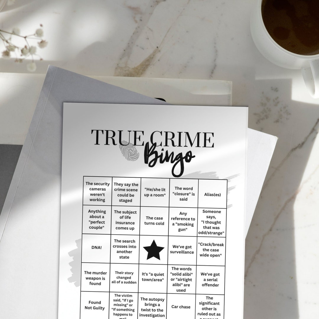 True Crime Bingo - Etsy